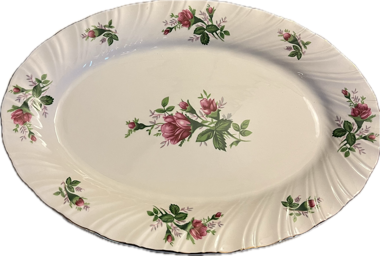 Victorian Rose by Lynns - Oval Platter - 1 available – The China Teacup